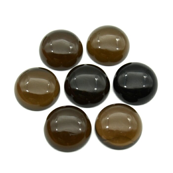 Кабошон из раухтопаза круг 20*20*8мм