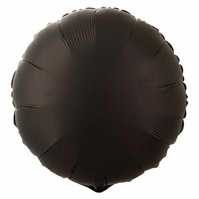 Воздушный шар GRABO "Круг", без рисунка, Сатин Fume Black, 18 дюймов