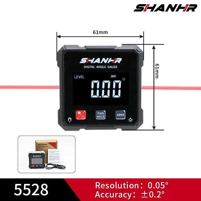 SHANHR Угловой лазерный уровень 4*90°