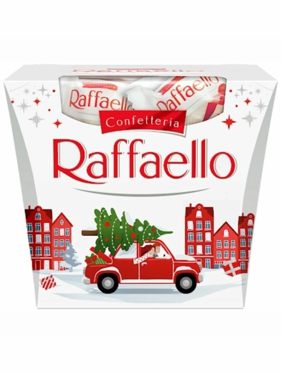 Конфеты в коробке Raffaello новогодние , с цельным миндальным орехом 6 упаковок