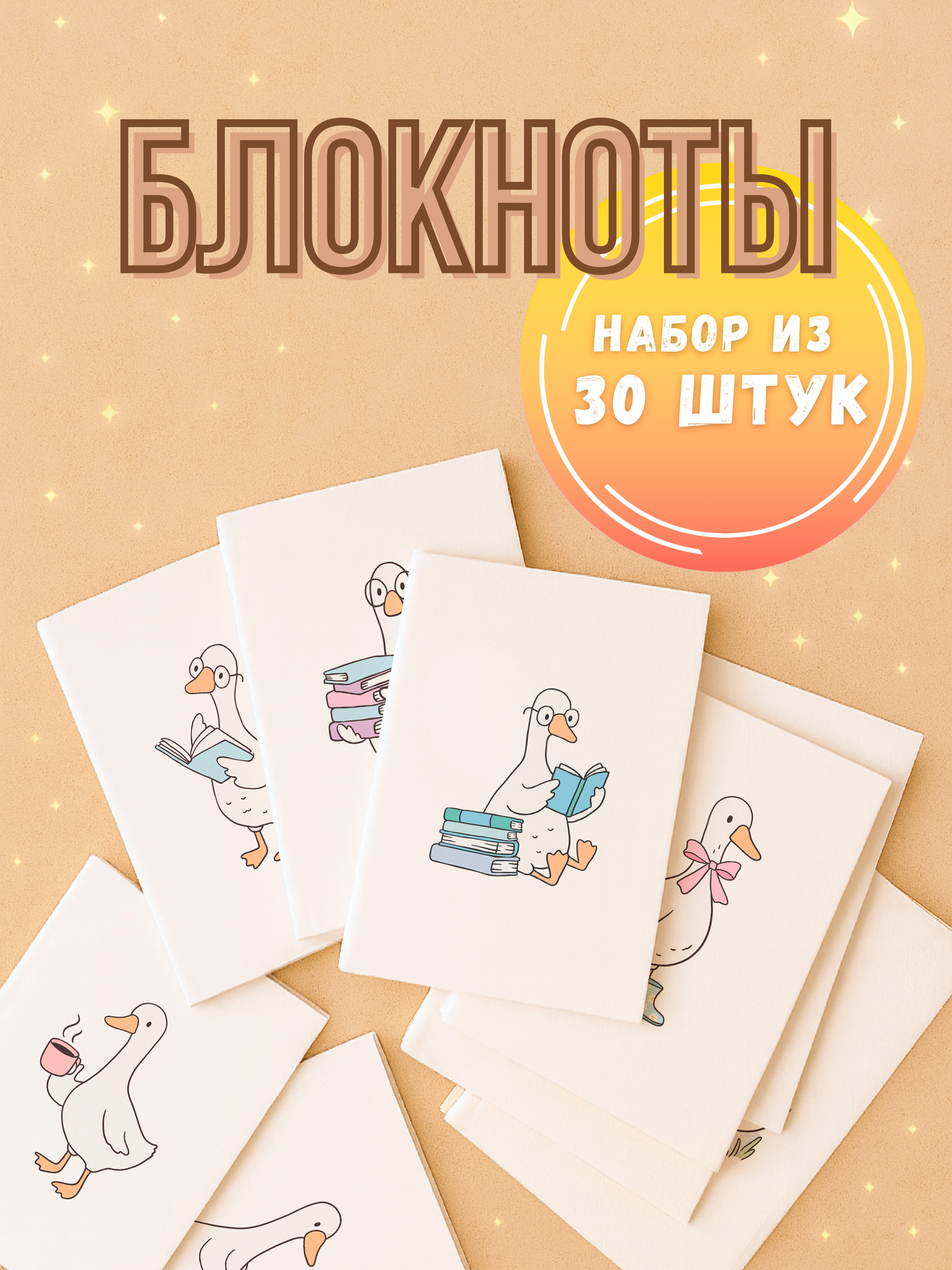 Набор блокнотов A6 30 штук