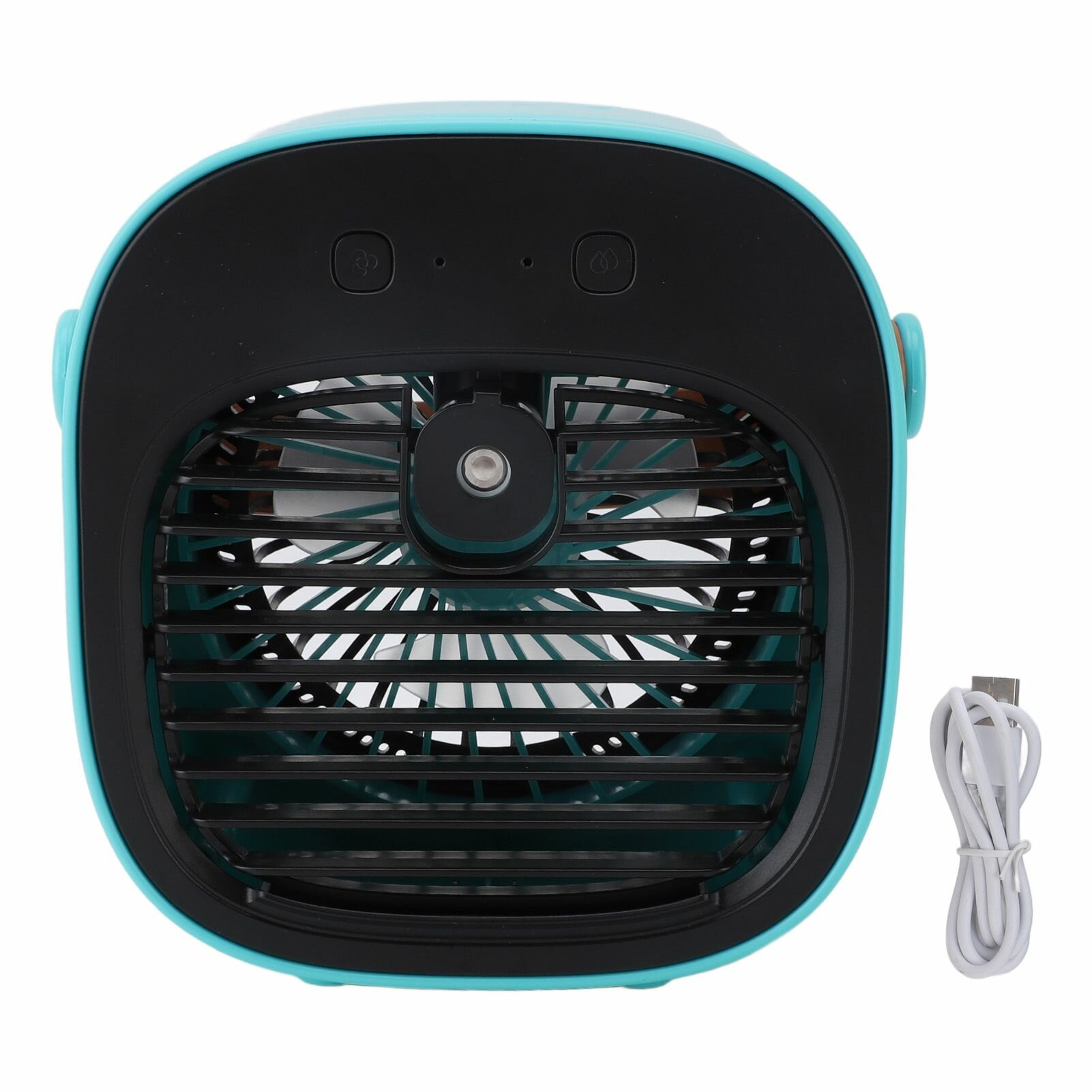 Портативный кондиционер с зарядкой через USB, 3 скорости, персональный испарительный охладитель воздуха, вентилятор для дома, спальни, офиса, путешествия, синий