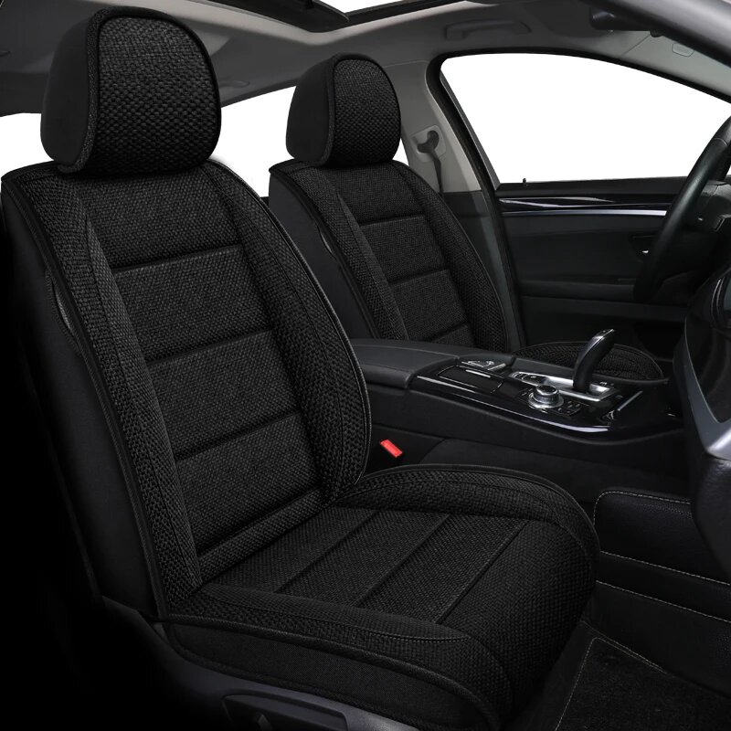 Роскошные универсальные чехлы на автомобильные сиденья для Opel Vectra C B Insignia Astra J K H Corsa D E F Grandland X, авто аксессуары для интерьера Front Seats-Black