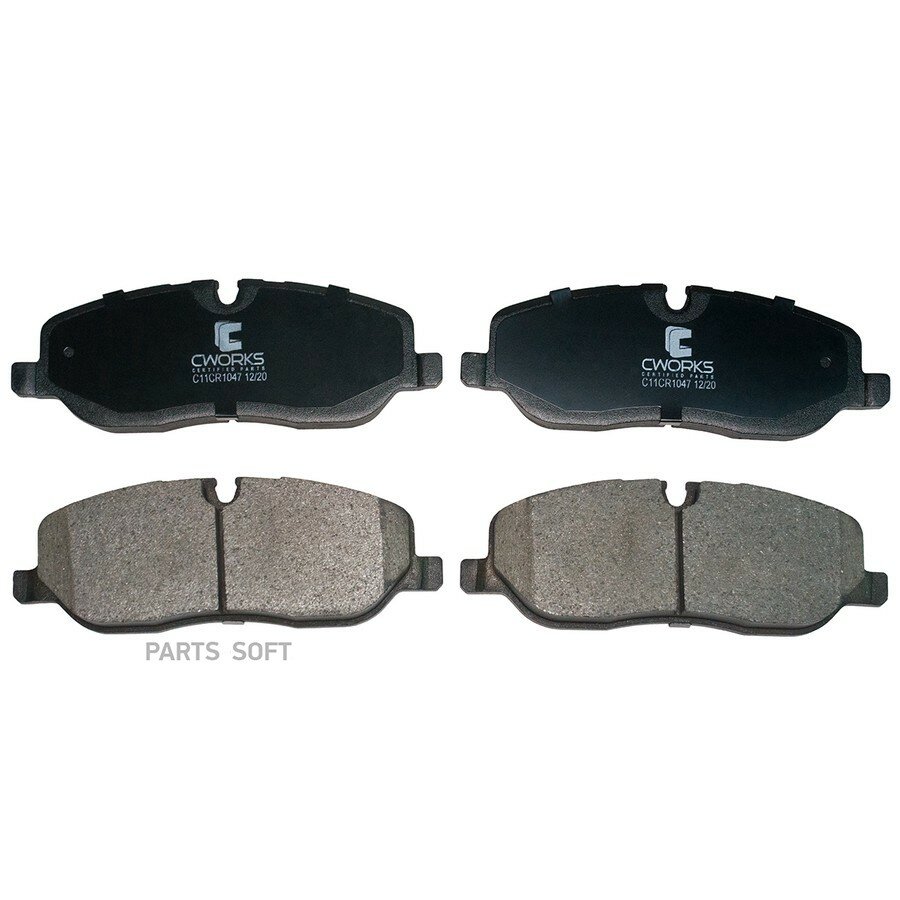 CWORKS Тормозные колодки передние, Low Metallic
