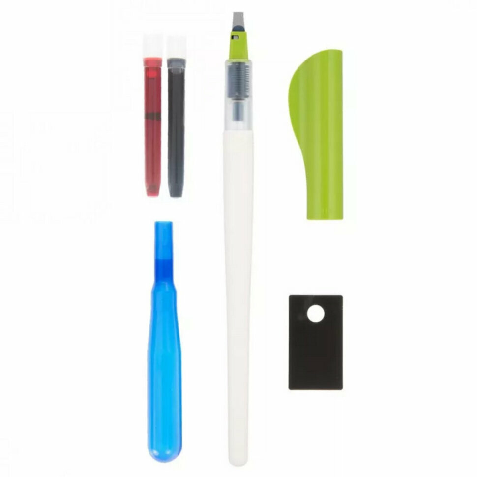 Ручка перьевая для каллиграфии PILOT Parallel Pen, перо 3,8 мм, 2 картриджа, блистер, FP3-38N-SS, 144709