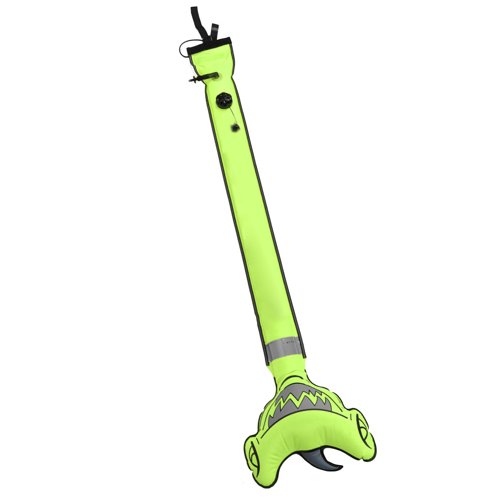 Поверхностный маркерный буй Подводное плавание с аквалангом Надувная защитная трубка Акула-молот Сигнальный маркер Буй Трубка Высокая видимость Флуоресцентный желтый цвет