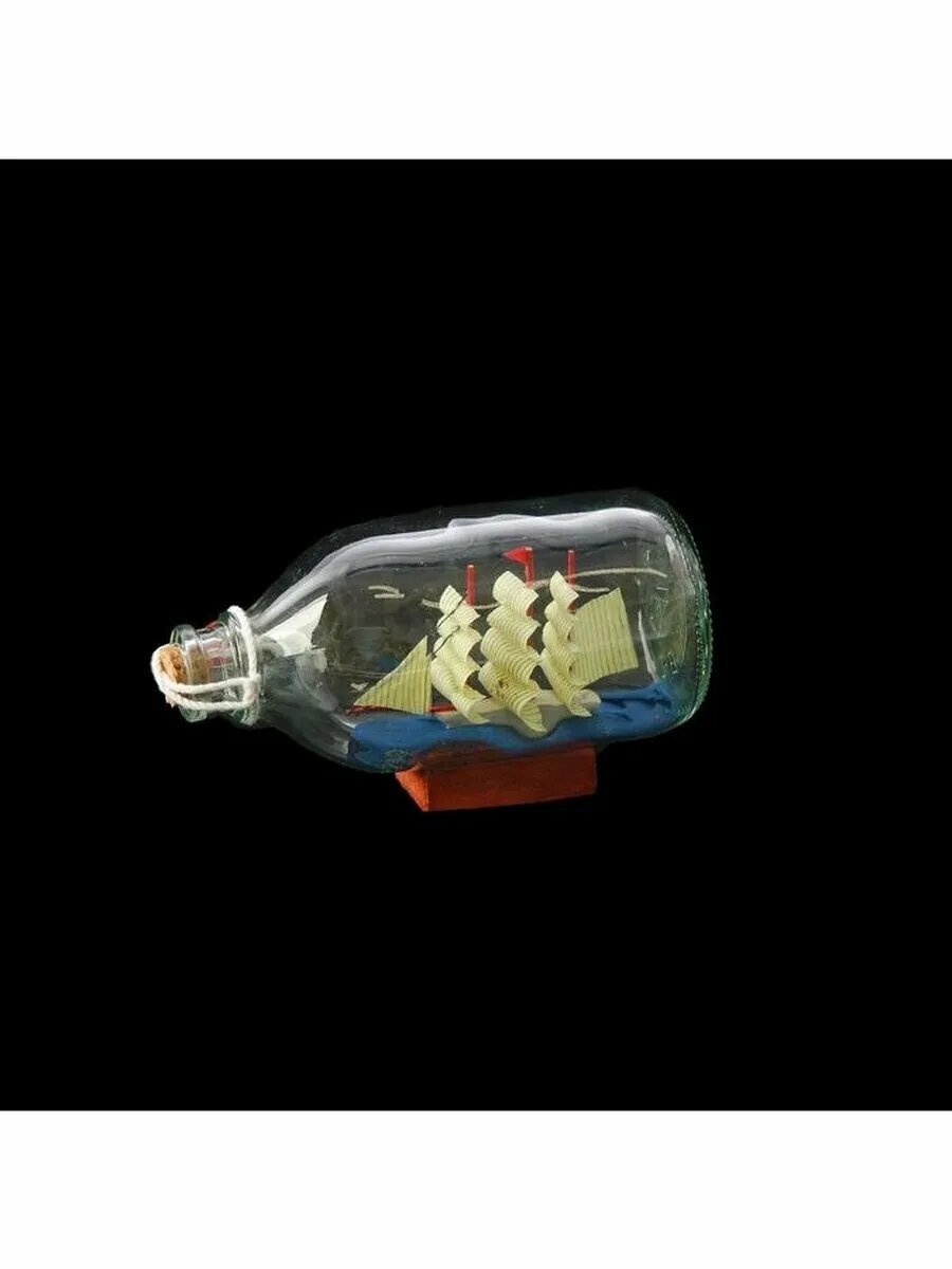 Корабль в бутылке "Есения", треугольные паруса, микс, 14*6*8