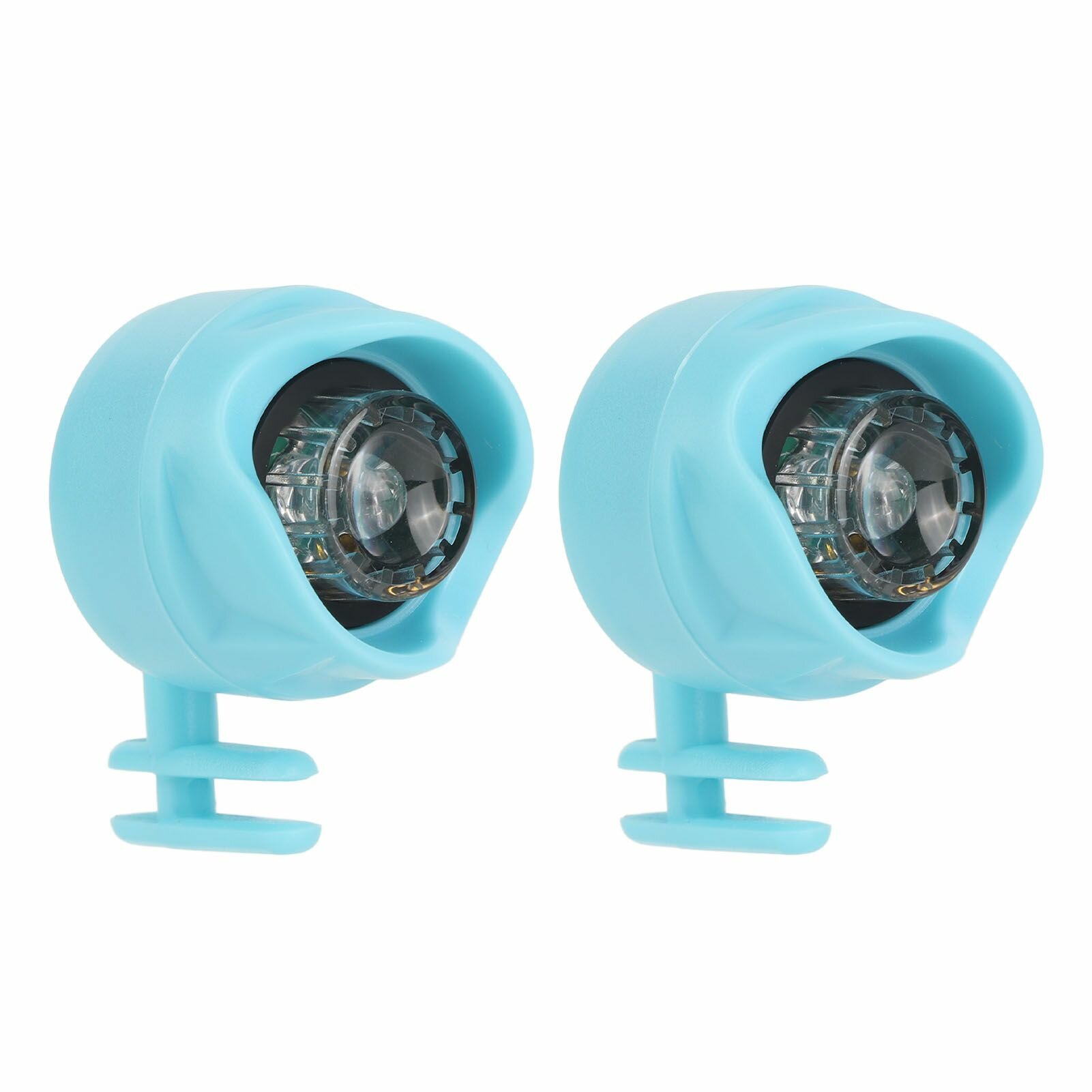 2 шт, мини-фары для обуви, уличная спортивная лампа для обуви для пеших прогулок, кемпинга, встроенная кнопочная батарея, синяя