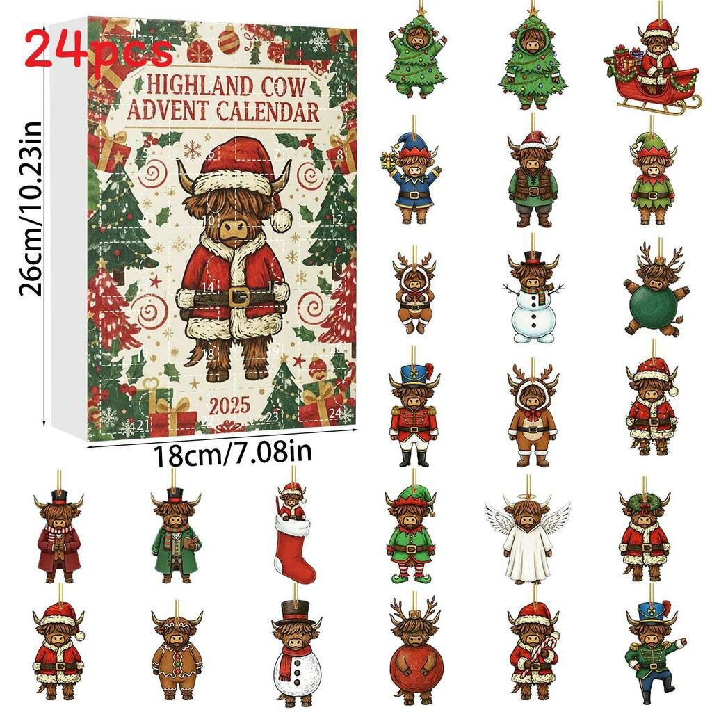 Календарь декабрьский рождественский с окошками серия космос ферма мотоцикл с набором из 24 штук для праздничного украшения дома