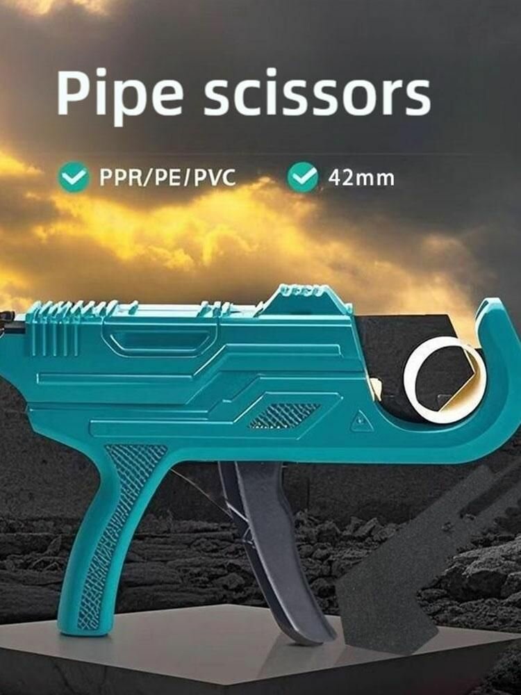 Ножницы для полипропиленовых труб GROSS, диаметр до 42 мм, режущее полотно из японской стали SK-2, хромированное лезвие, улучшенный храповый механизм, для пластиковых труб, 78424