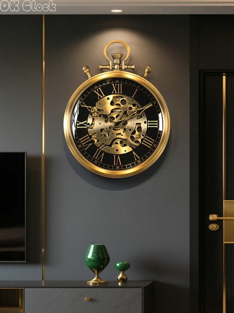 Ретро настенные часы с шестеренками