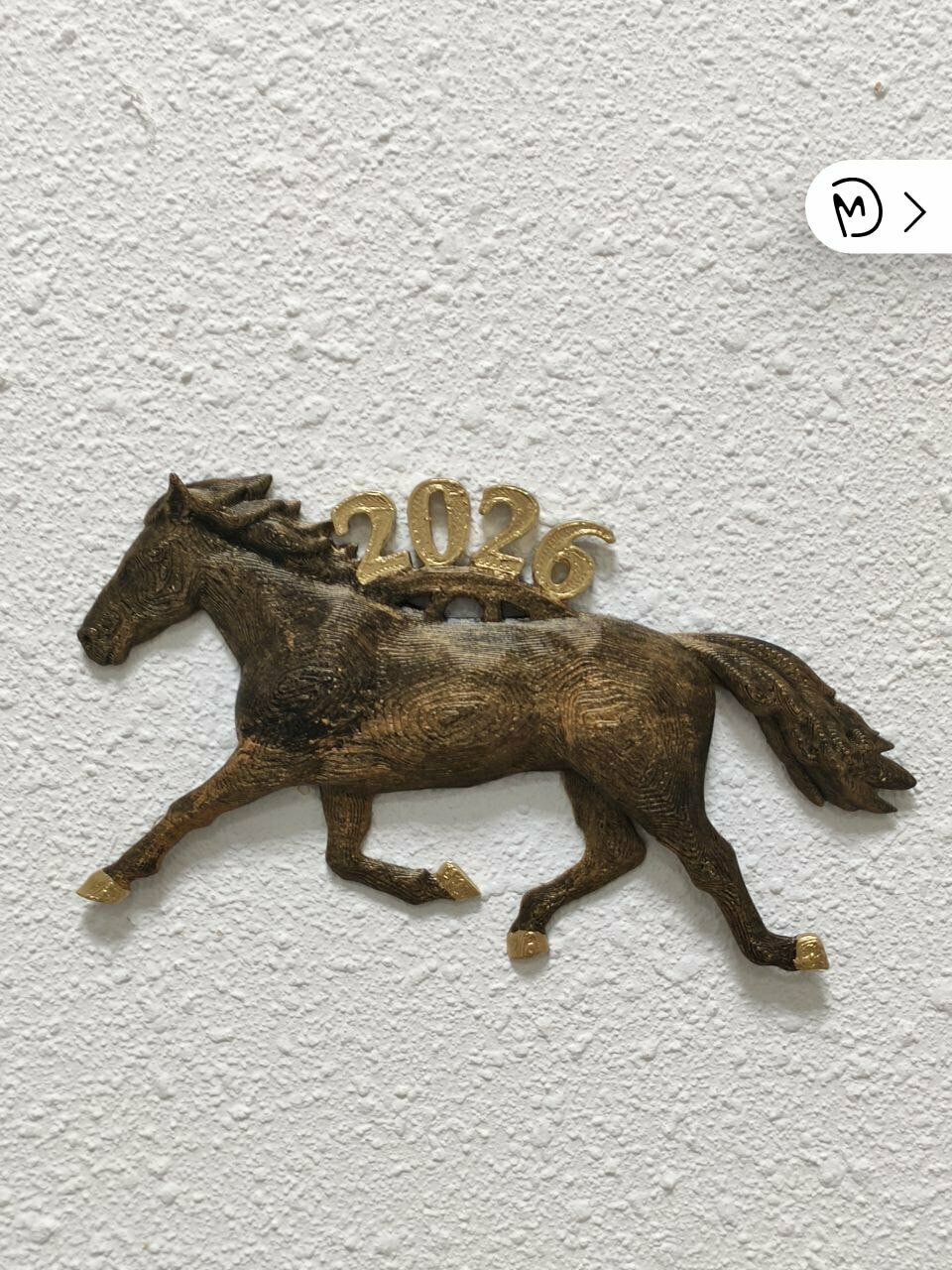 Статуэтка барельеф - Лошадь 2026 год бронза