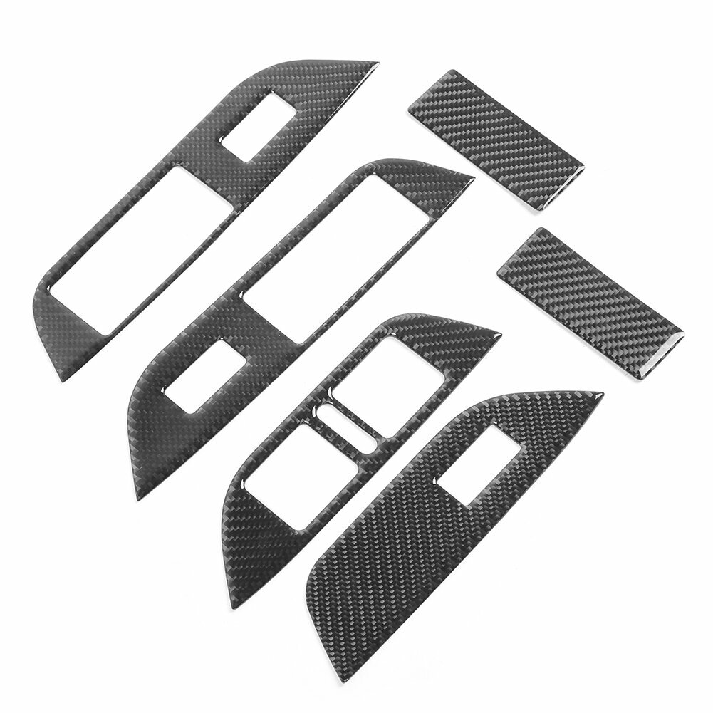 6шт Отделка панели переключателя окна для VW Touareg 2011-2018 LHD, карбон
