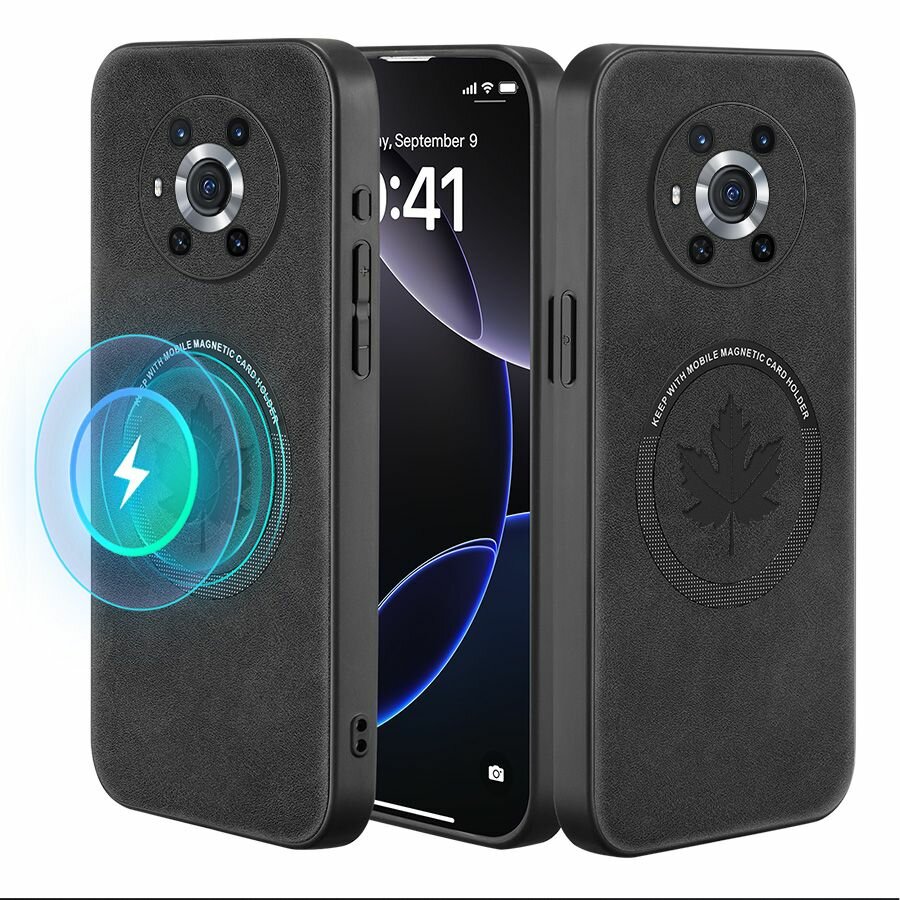 Рисунок кленового листа MagSafe чехол для Honor Magic 3(Хонор Мейджик 3) Нескользящий и удобный