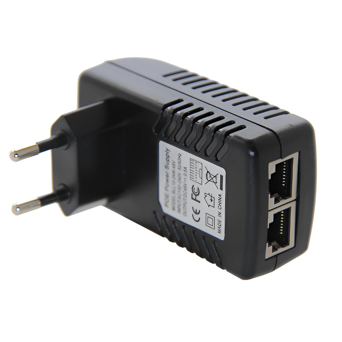 Инжектор PoE M-24W-48V, 24Вт, порт Fast Ethernet, IP00, черный