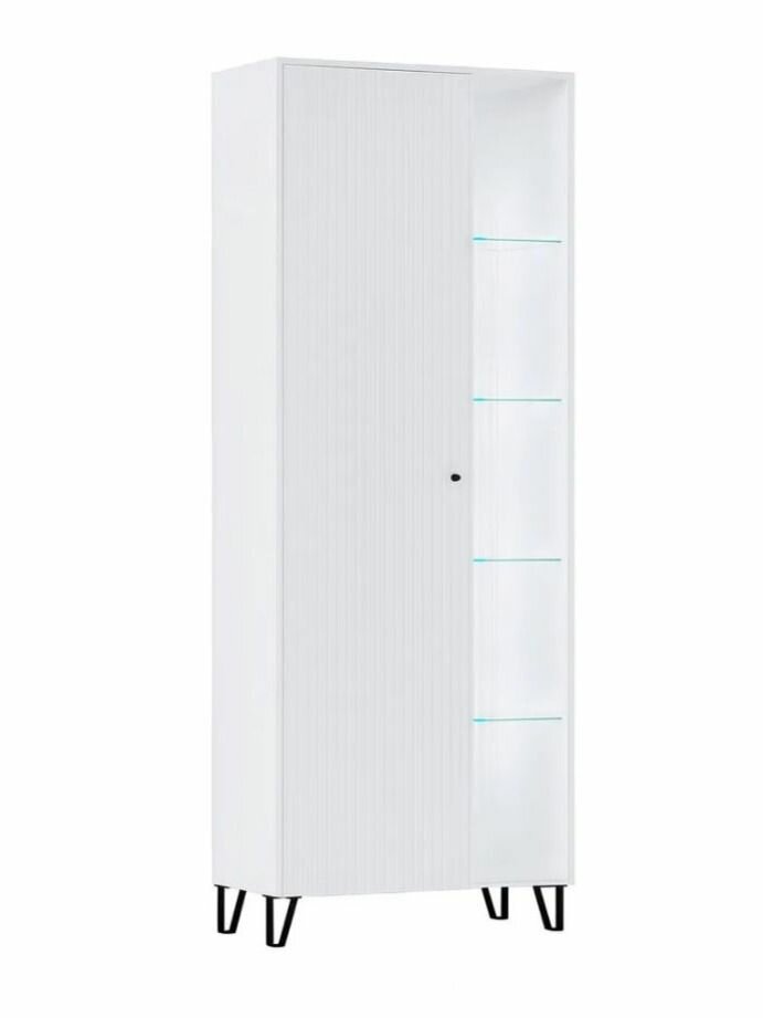 Шкаф Оливия 836х2227х426 (Белый/Шарли Белый) МИФ