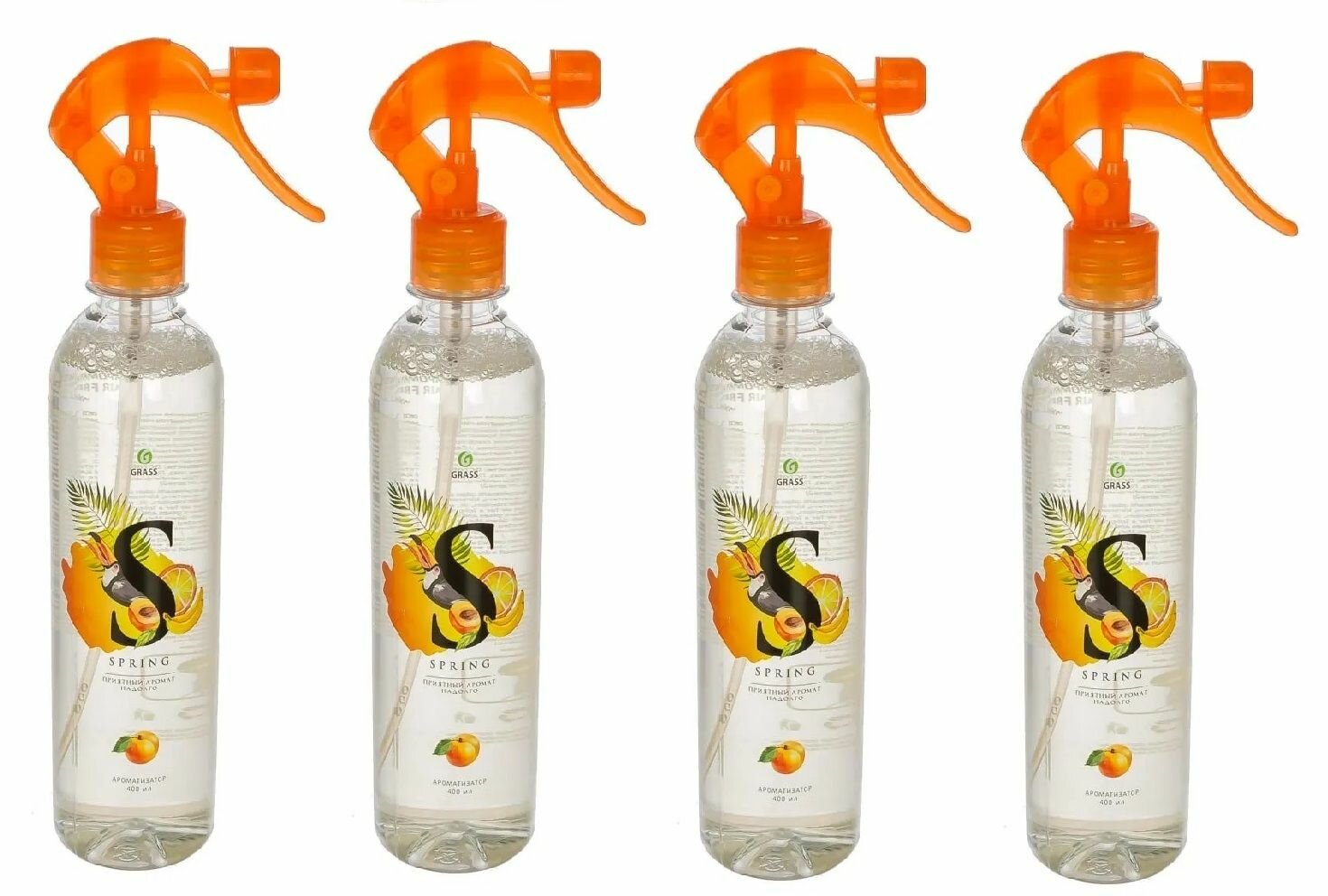 Жидкий освежитель воздуха Grass Spring 400 мл, 4 шт.