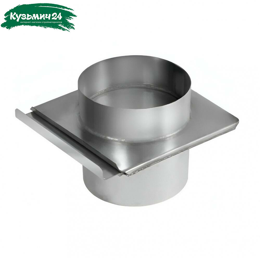 Шибер с задвижкой, для дымохода, из нержавейки d 100, толщина 1 мм, 1 шт