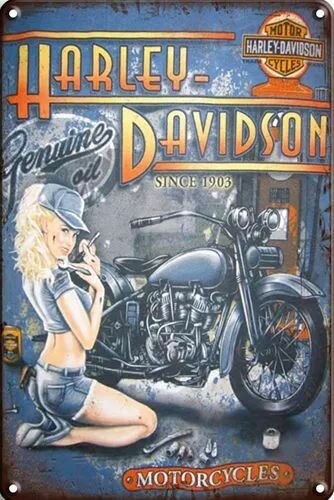 Harley Davidson, табличка металлическая, постер на стену табличка металлическая, постер на стену30x20cm