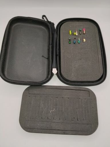 Мягкий кейс (органайзер) для мормышек, блесен, приманок, водонепроницаемый, 16х11см +8 вольфрамовых мормышек