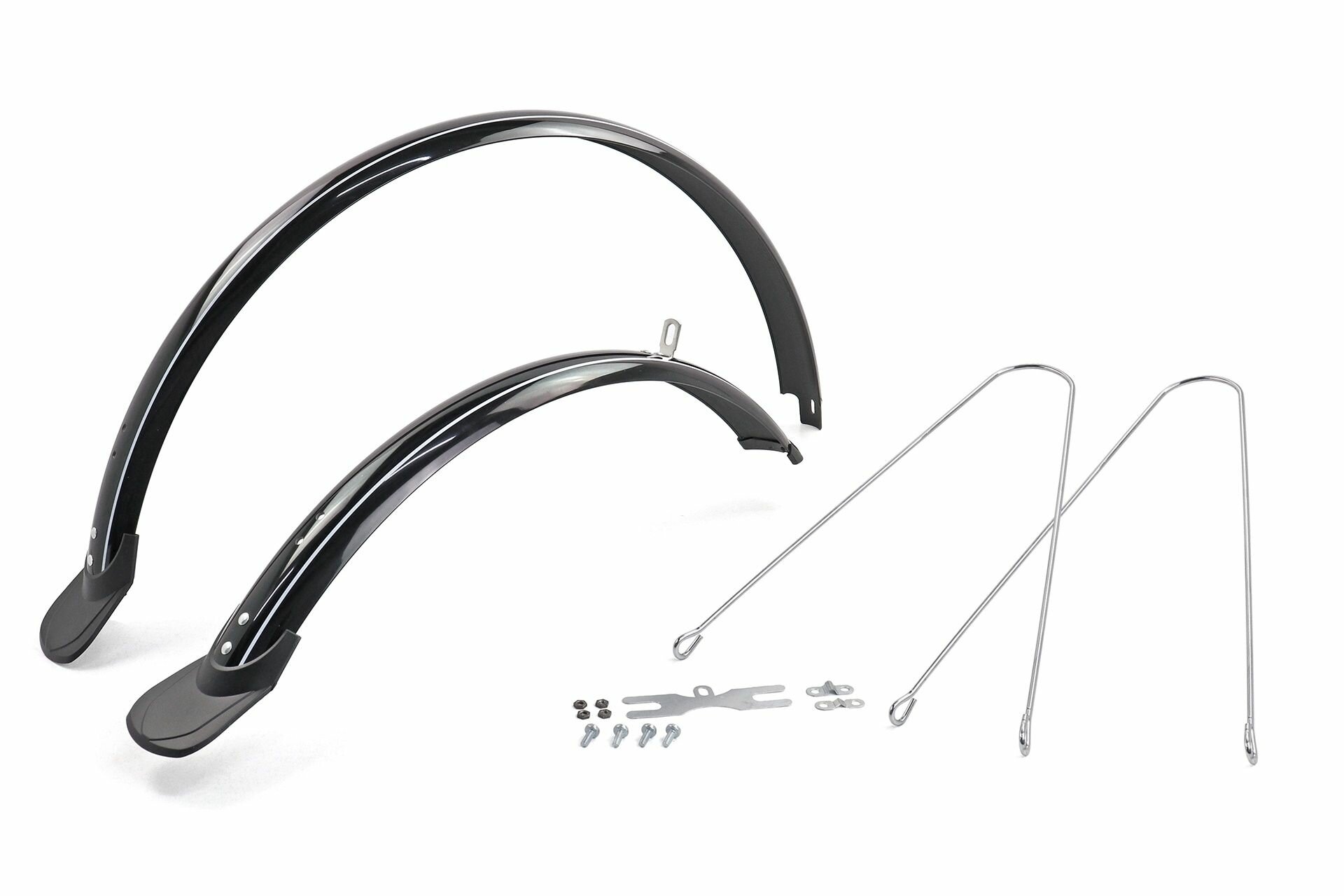 Крылья 27,5' (металлопластик) (пара) полноразмерные с брызговиками(чёрные)