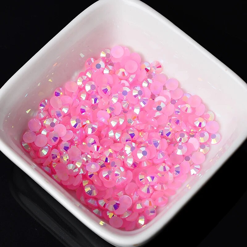 Смоляные стразы для ногтей 1000 шт. 4mm 1000pcs, lt pink AB
