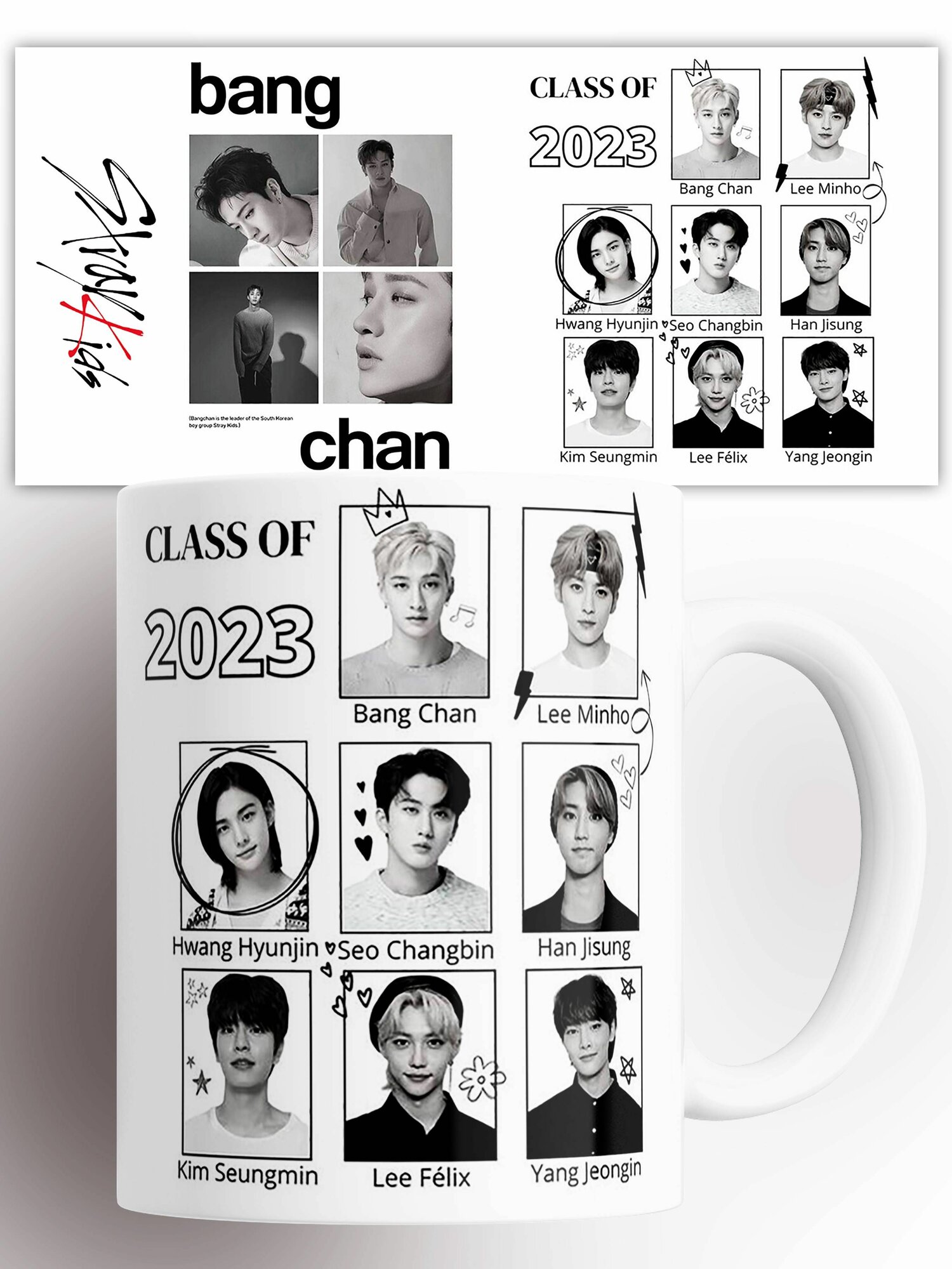 Кружка Стрей Кидс Stray Kids K POP Чан Бан 330 мл