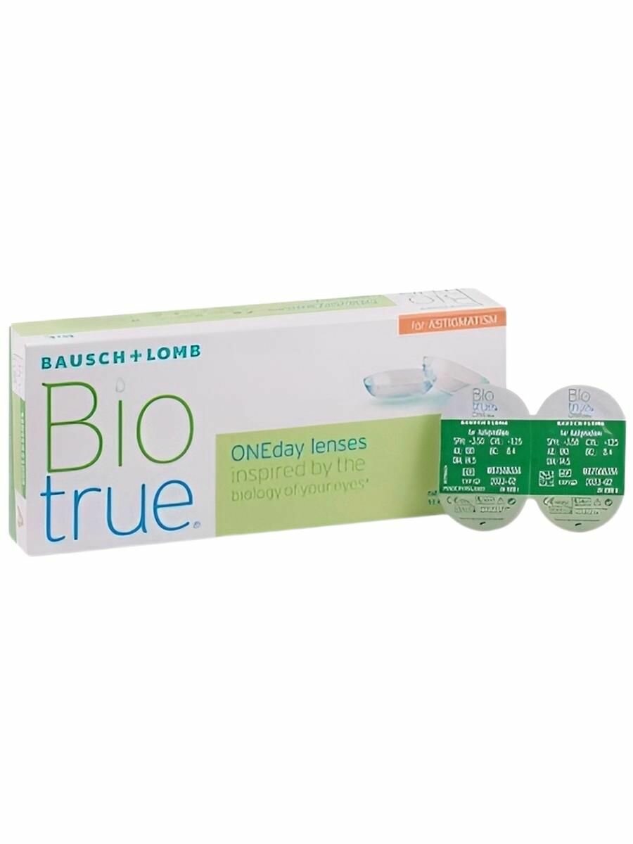 Bauch & LomB астигматические контактные линзы Biotrue ONEday Astigmatism (30 линз) -4.25, cyl 0.75, ax 180