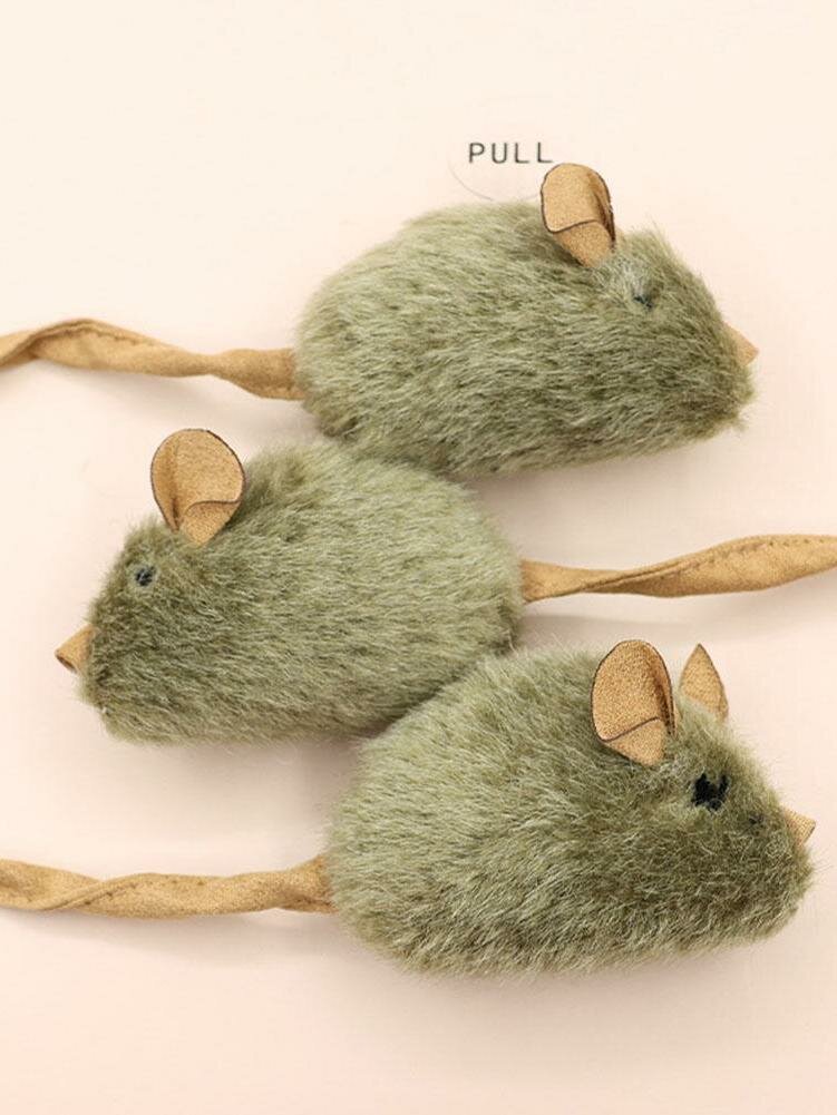 Игрушка для кошек мышка со звуком/ мышка пищалка для кошек