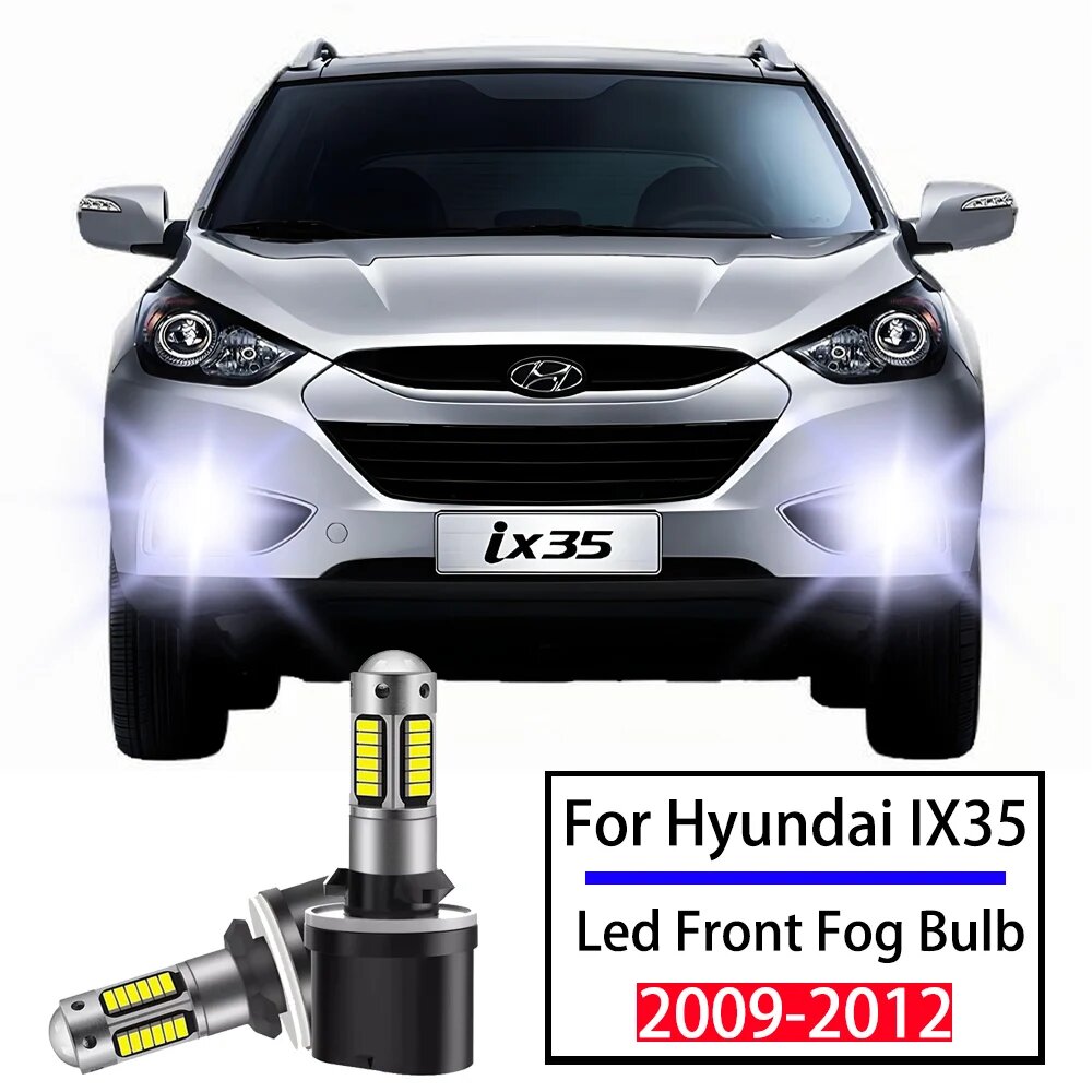 2 шт. для HYUNDAI ix35 2009 2010 2011 2012 автомобильные светодиодные передние противотуманные фары, лампы для авто освещения, аксессуары 12 В