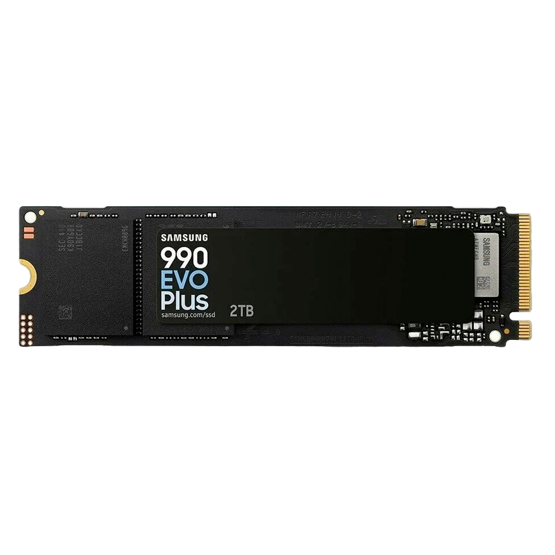 Твердотельные накопители/ Samsung SSD 990 EVO Plus MZ-V9S2T0BW, 2000GB, M.2(22x80mm), NVMe 2.0, NVMe 2.0, PCIe 4.0 x4, V-NAND TLC, R/W 7250/6300MB/s, IOPs 1 000 000/1 350 000, TBW 1200, DWPD 0.3, гарантия 1 ГОД