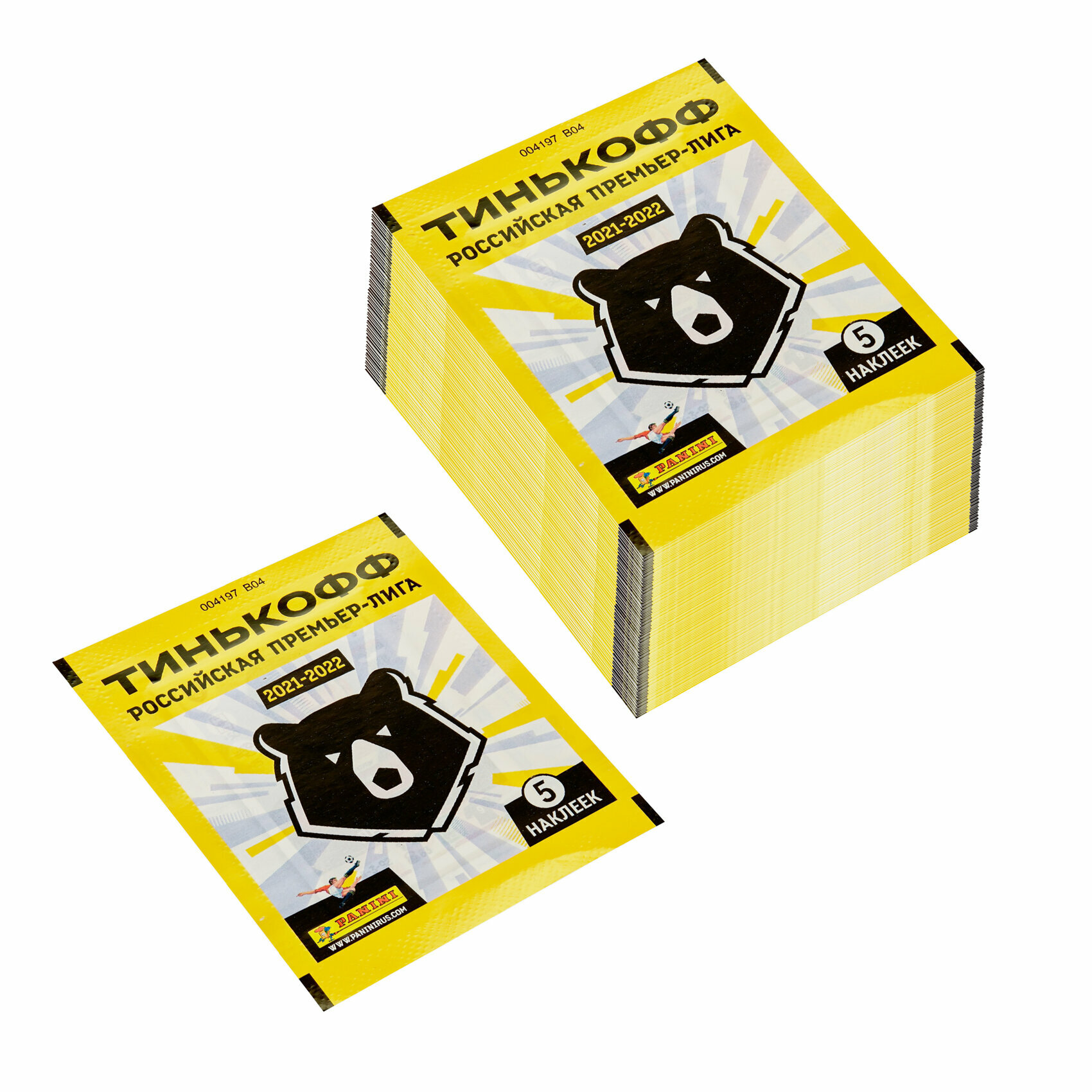 Наклейки для коллекционирования Panini Football РПЛ 2021-2022, 100 пакетиков - 500 наклеек