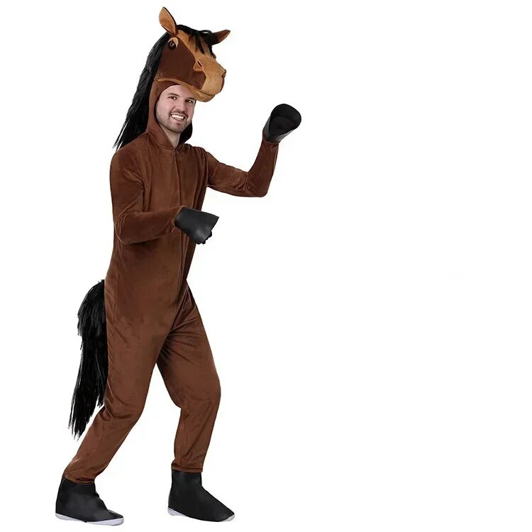 Детский костюм лошадь Co ZML Коричневый, XL, Adult