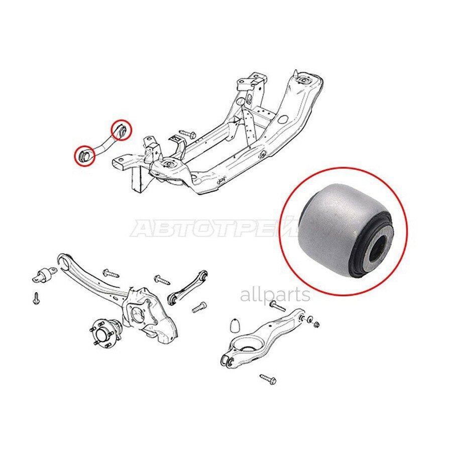 SAT ST-1457609B Сайлентблок Ford Focus 10-19 / Kuga 13-19