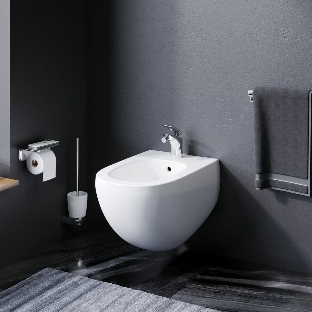 Биде AM.PM "Sensation" C303411WH, подвесной, безободковое, белое, глянцевое