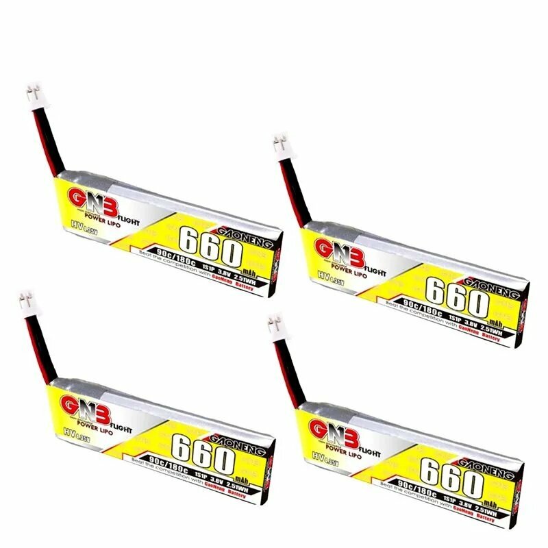 1-10 шт. Gaoneng GNB 660 мАч 3,8 В 1S 90C/180C HV 4,35 В Lipo Батарея с разъемом PH2.0 для Emax Tinyhawk King Kong Ldarc TINY7