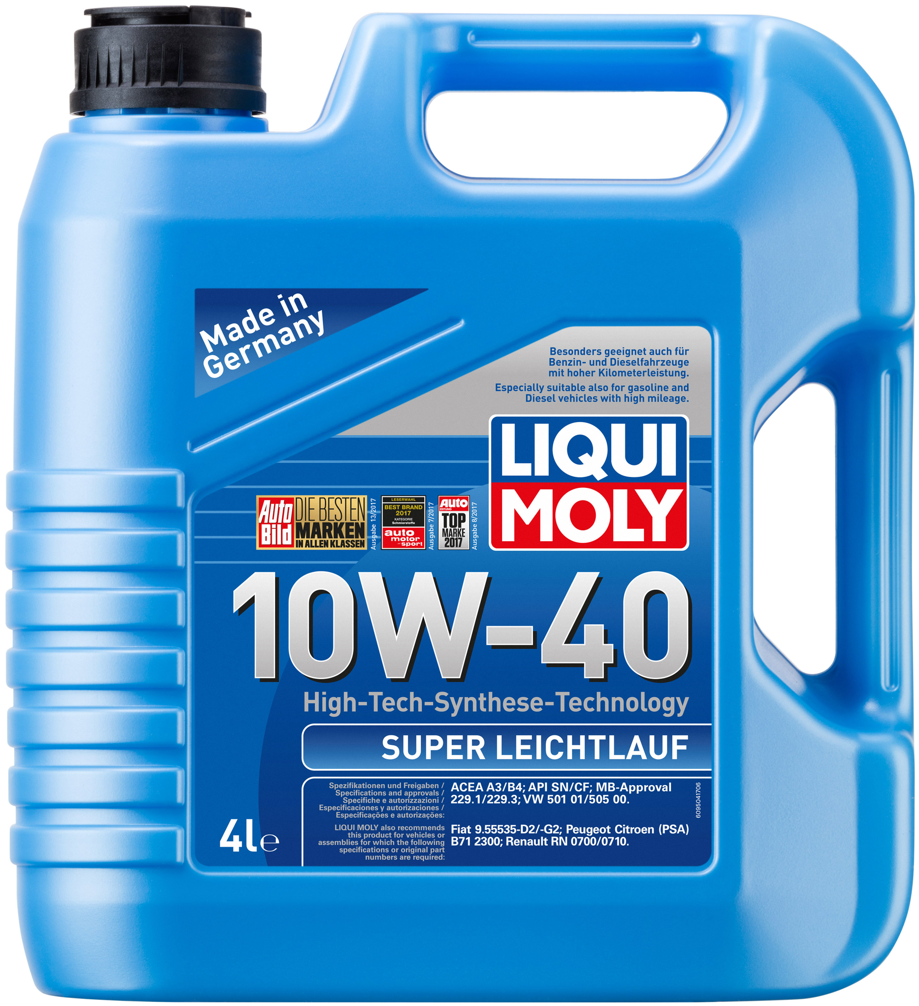HC-синтетическое моторное масло LIQUI MOLY Super Leichtlauf 10W-40, 4 л, 1 шт.