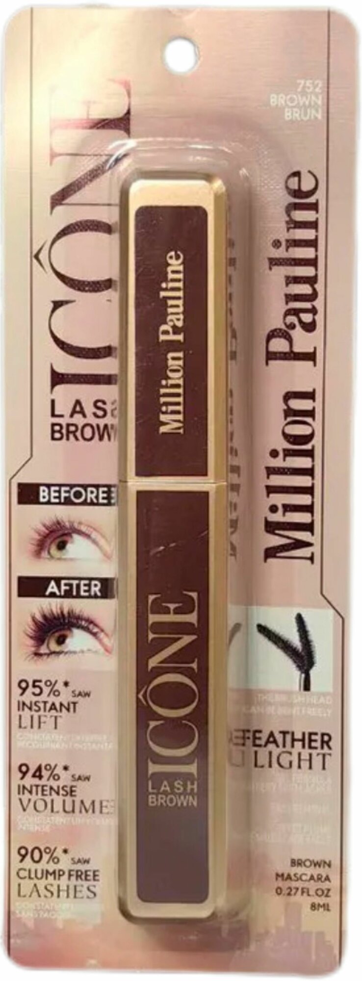 Тушь для ресниц Коричневая ICONE, 8 мл