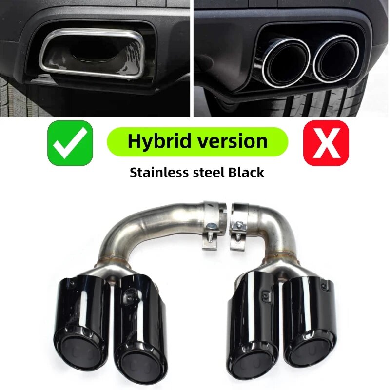 Для Porsche Cayenne насадки на выхлопную систему для моделей 2018-2025 гг, улучшенные четырехъядерные глушители Cayenne S, насадки на выхлопную трубу Cayenne GTS Золотой