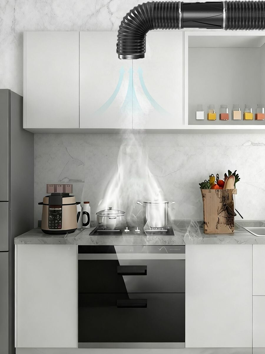 Вытяжной канал вентилятора, скорость вращения 3000 об/мин