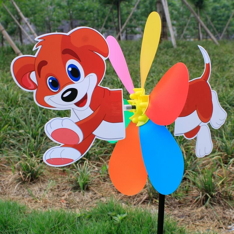 Флюгер "Животное", ветряная мельница из пластика и ткани, 30x67 см