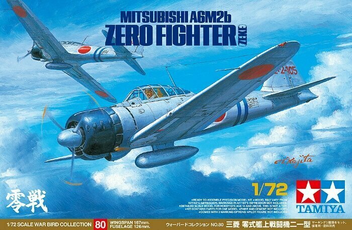 Tamiya Model 60780 1/72 Мицубиси А6М2В Нулевой истребитель (Зек) Тип 21