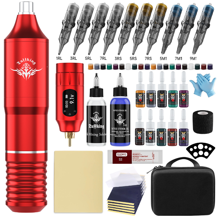 Набор для татуировок, набор инструментов, набор для татуировок, набор для татуировок ( Красный костюм для татуировок)