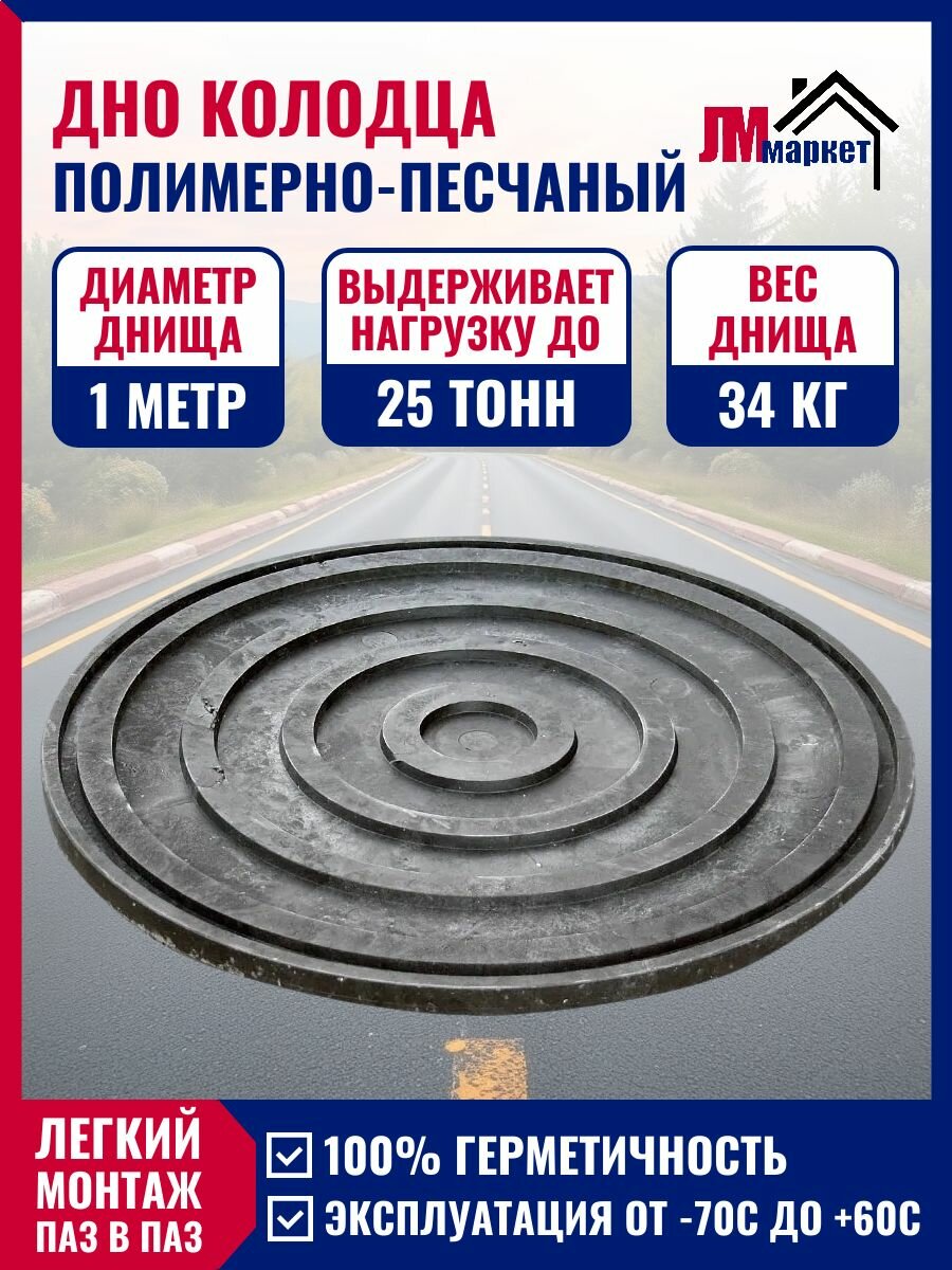 Дно смотрового колодца, днище для колодца.