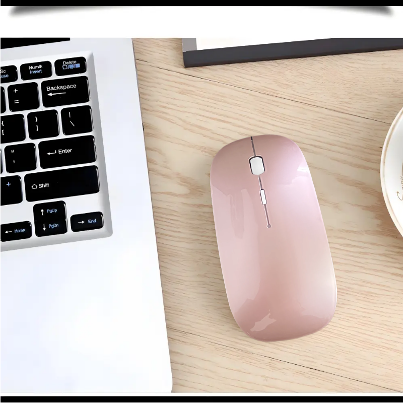 Беспроводная Bluetooth-мышь для ноутбуков Apple MacBook Pro, бесшумная, для моделей M1, M2, M3 (новая модель) Розовое