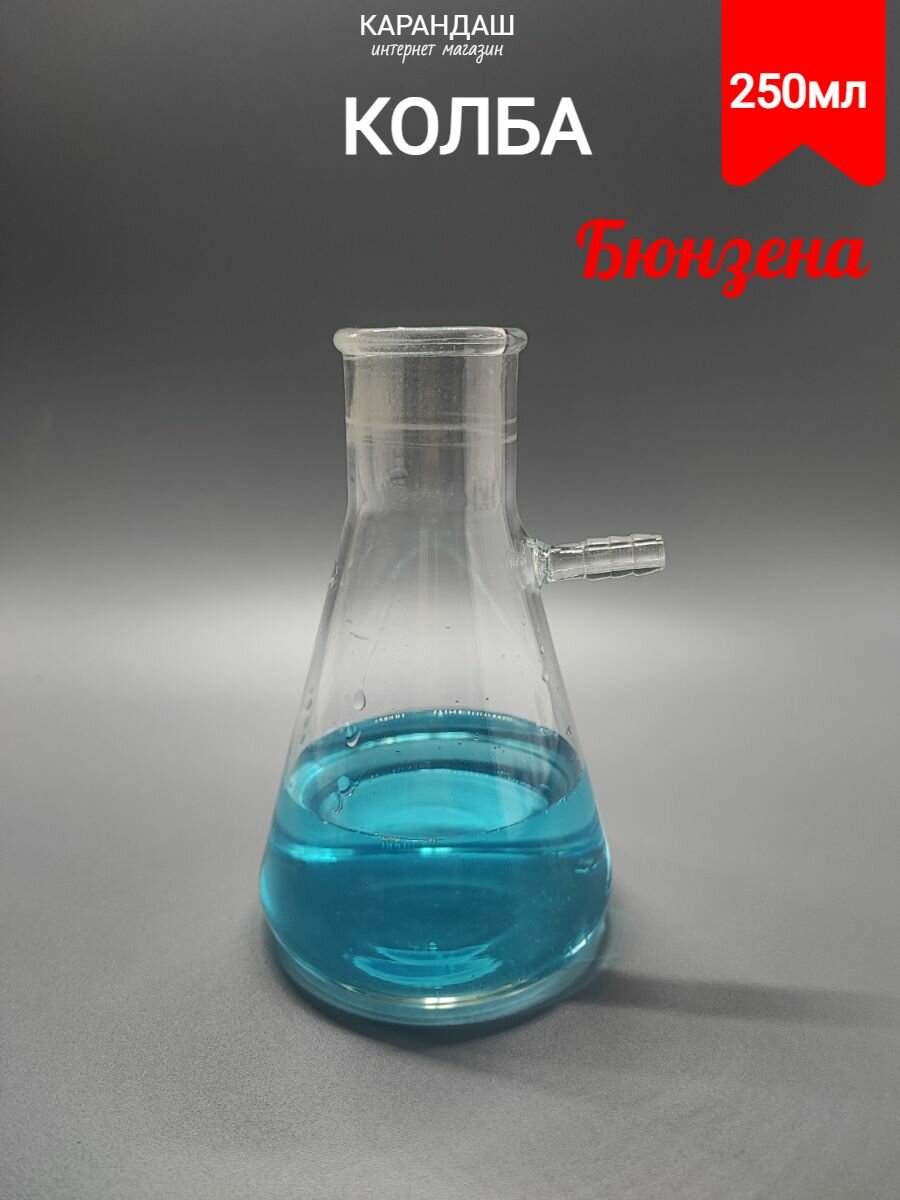 Колба Бунзена без шлифа 250мл