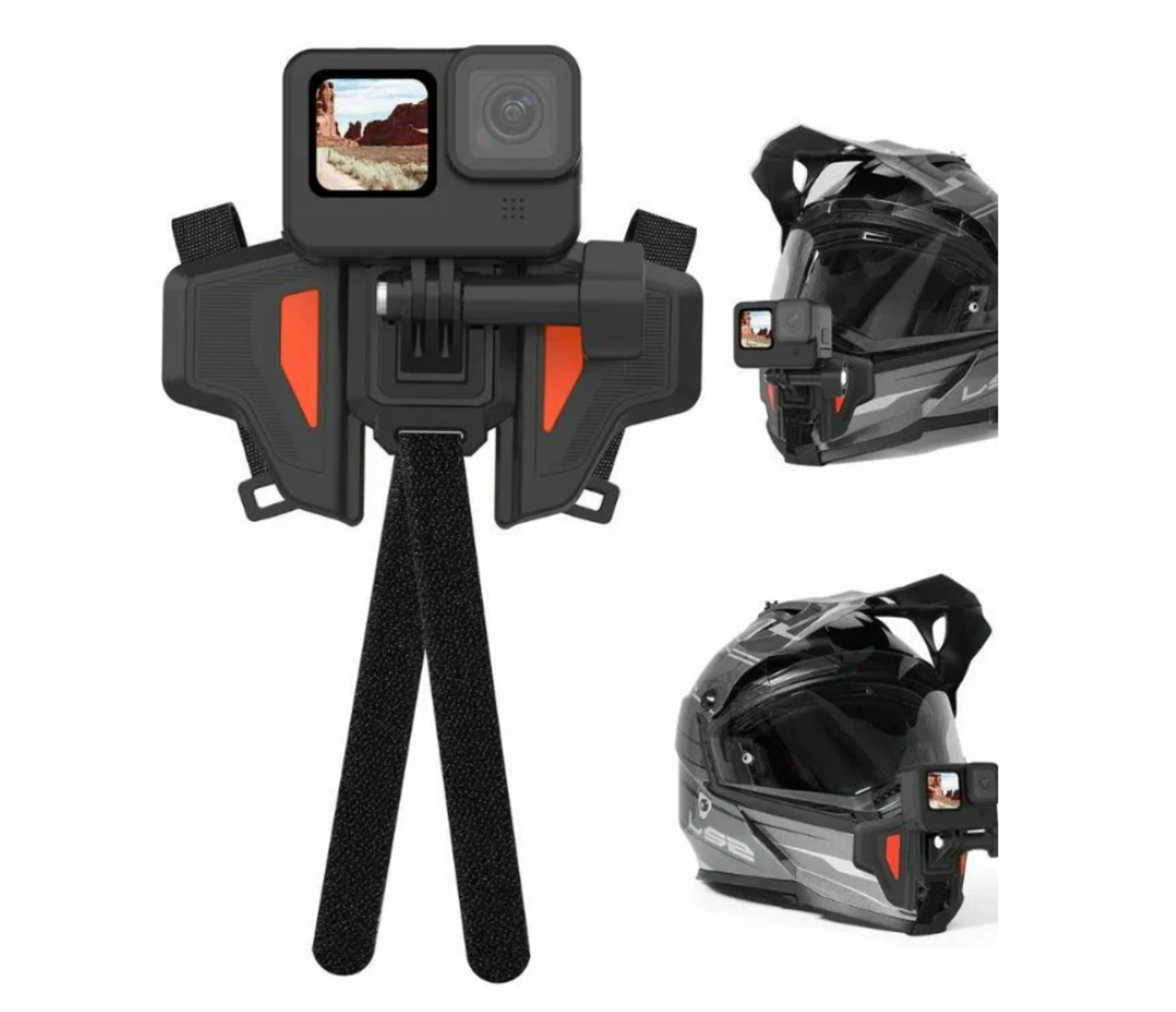 Крепление Telesin второго поколения для GoPro (на закрытый шлем подбородок), GP-HBM-MT2-YH