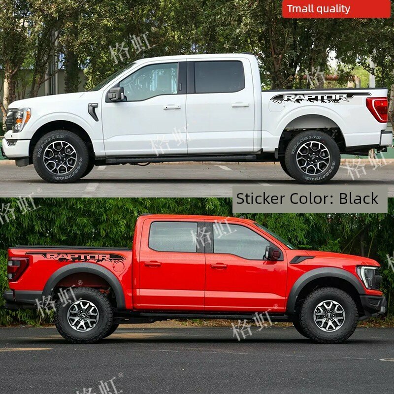 Наклейка на багажник Ford F-150 Raptor, импортный винил, черный цвет для тюнинга авто