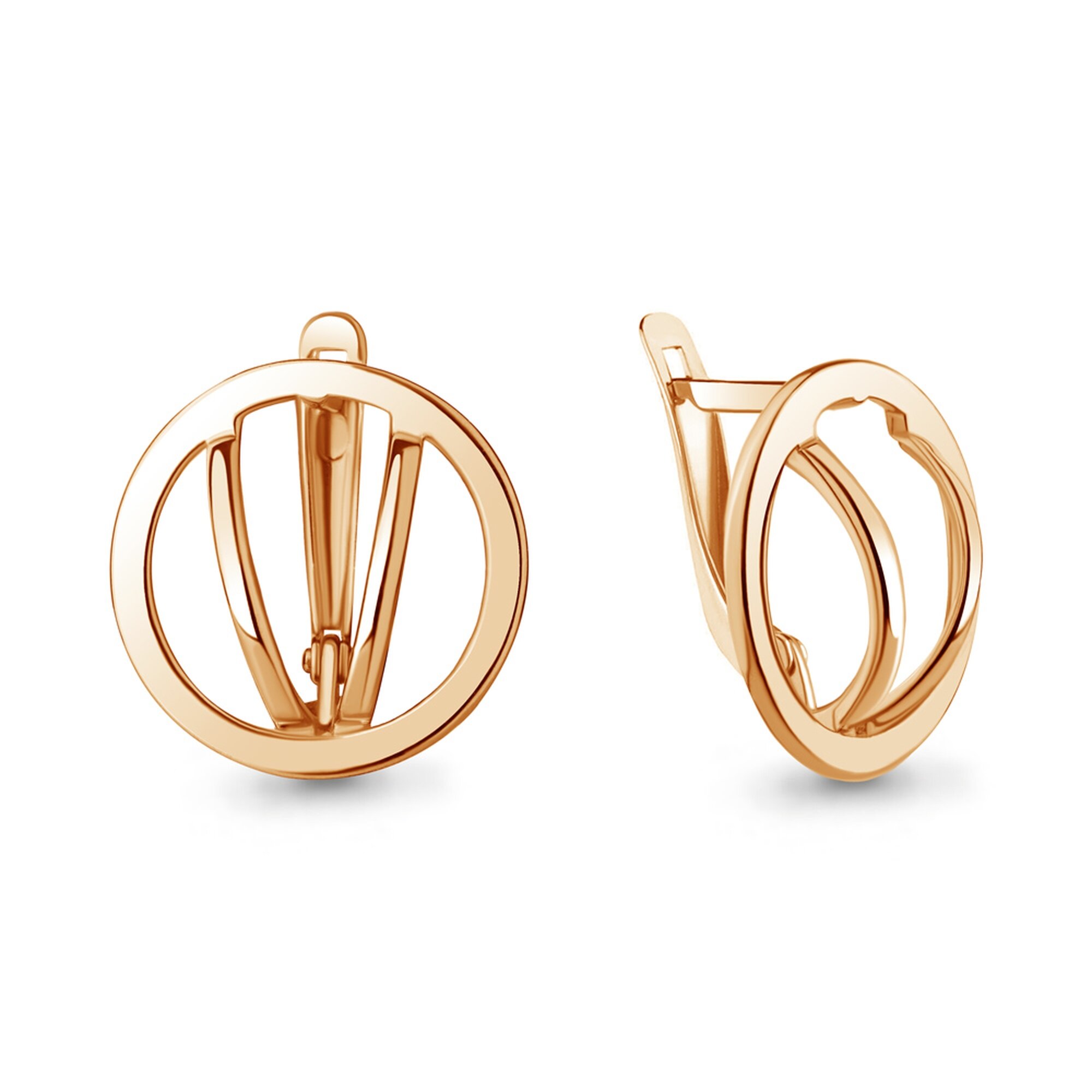 Серьги, серебро, 925 проба, золочение