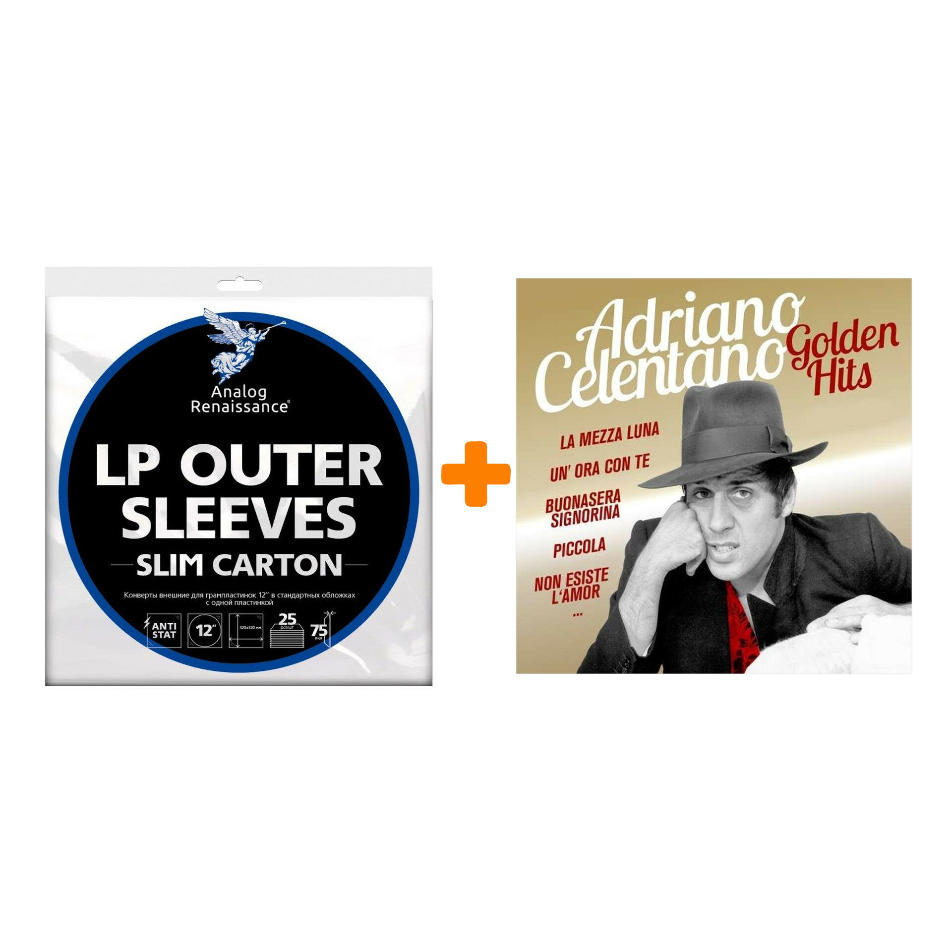 Celentano Adriano Golden Hits LP + Конверт внешний 12" Slim Carton 25шт